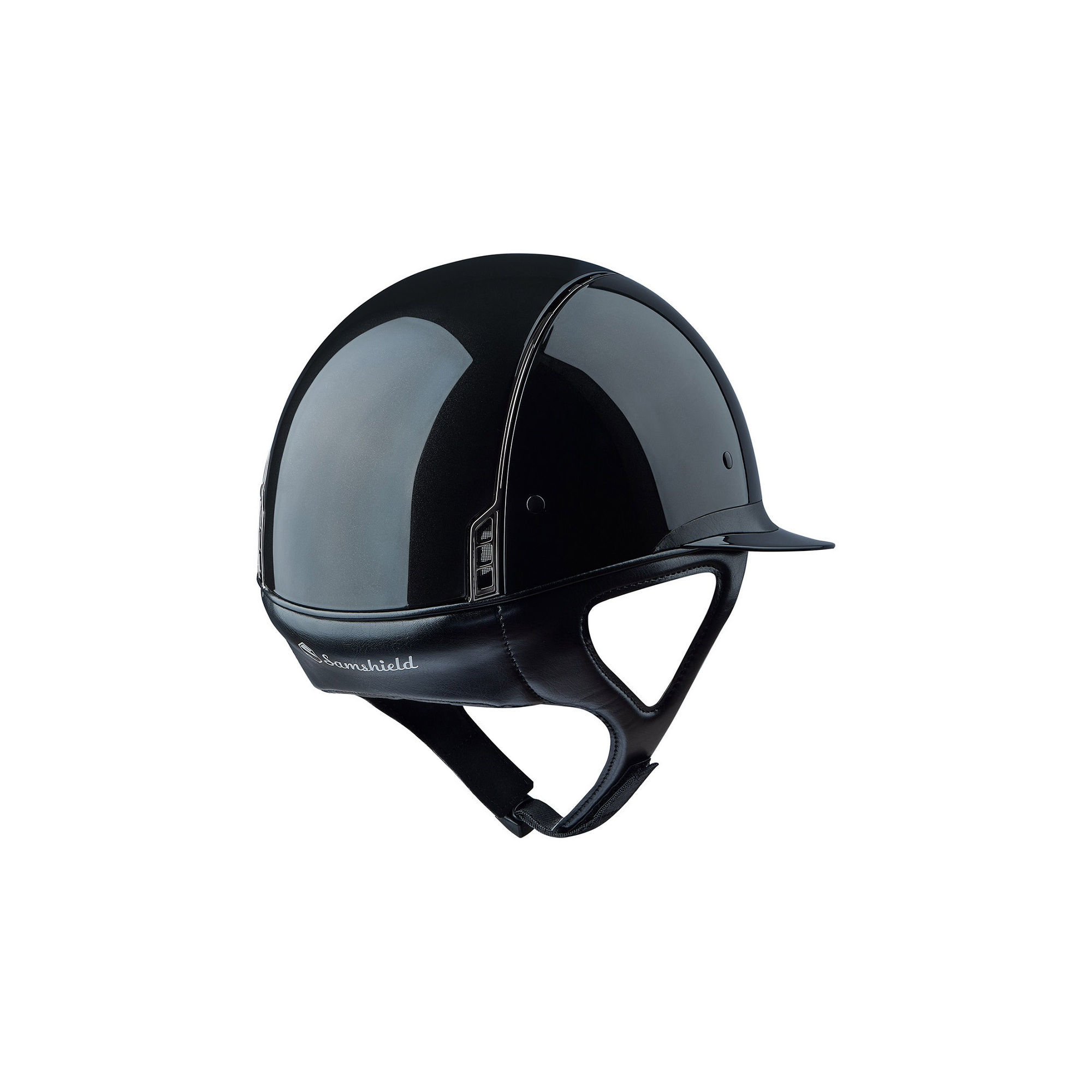 SAMSHIELD MISS SHIELD SHADOW GLOSSY HELM SCHWARZ - EQUISHOP Reitshop