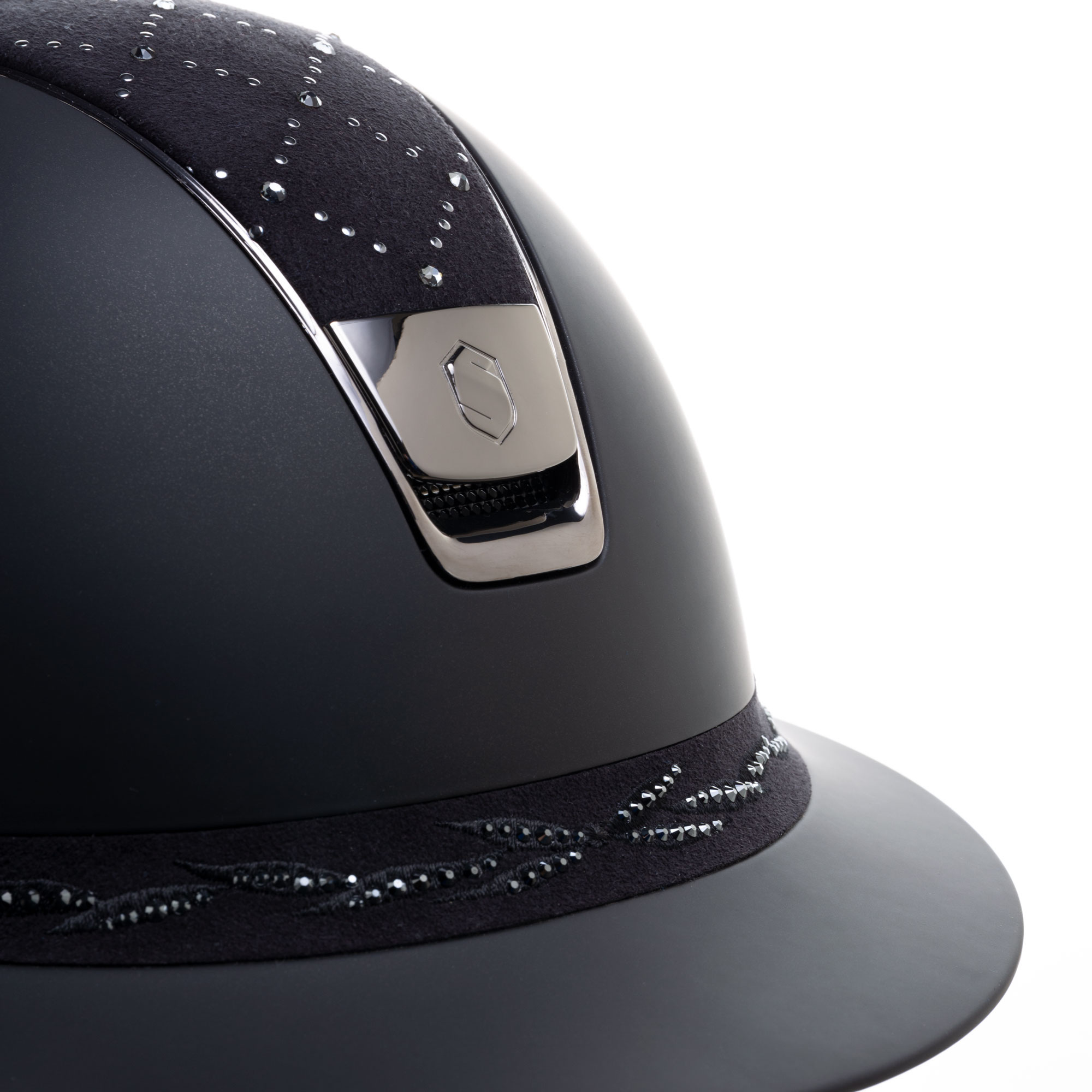 MISS SHIELD SHADOWMATT / LOZENGE TOP / FLOWER SWARO BAND / BLACK CHROME ...