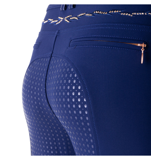 SAMSHIELD JULLY CRYSTAL FLOWER WOMEN'S FULL GRIP EQUESTRIAN BREECHES ...